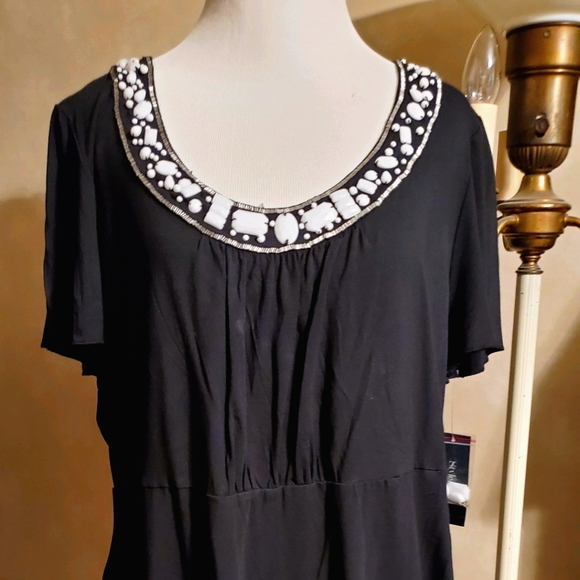 Style & Co. | Tops | New Black Jeweled Top | Poshmark